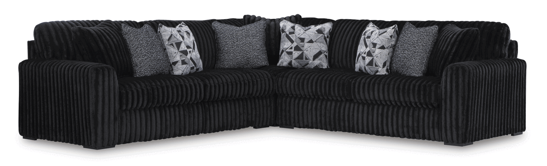 Midnight Madness Onyx Black Modular Sectional from Ashley Furniture | Coleman Furniture